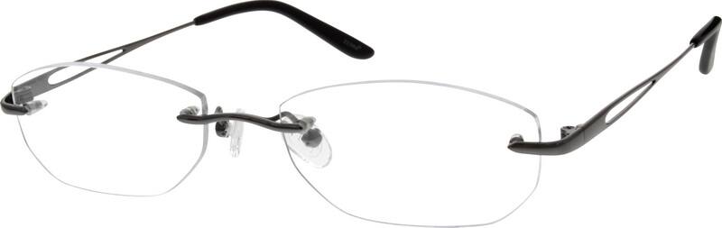 Gray Titanium Rimless Glasses #526012 | Zenni Optical Canada