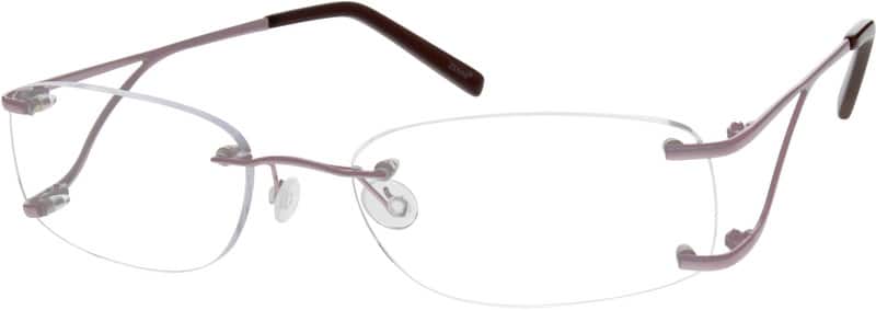 Purple Titanium Rimless Glasses #526119 | Zenni Optical