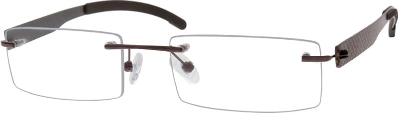 Brown Titanium Rimless Glasses #526315 | Zenni Optical