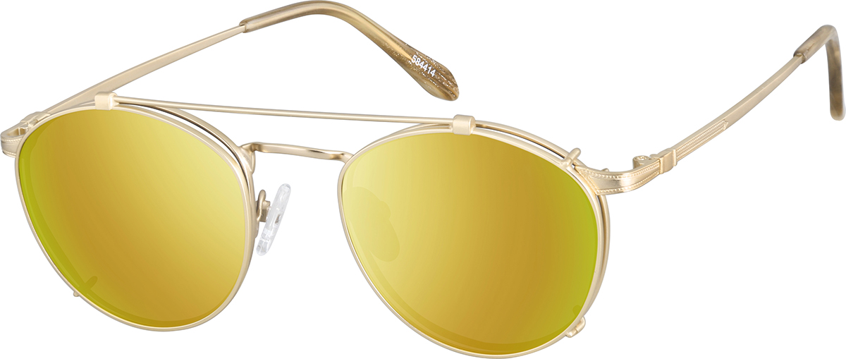 Gold Round Clip-On Set #584414 | Zenni Optical