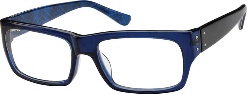 Blue Rectangle Glasses #602316 | Zenni Optical Canada