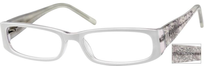 White Rectangle Glasses #612530 | Zenni Optical Canada