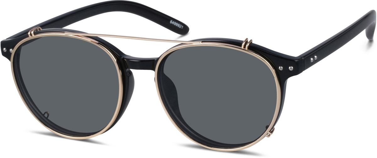 Black Round Clip-On Set #6499921 | Zenni Optical Canada
