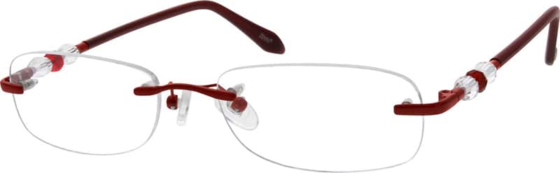 Red Rimless Glasses #654018 | Zenni Optical