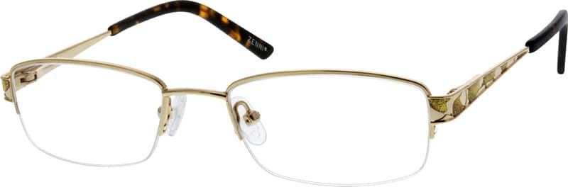Gold Rectangle Glasses #658314 | Zenni Optical