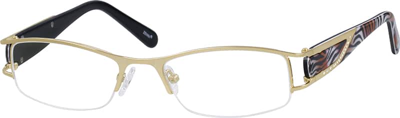 Gold Rectangle Glasses #674114 | Zenni Optical