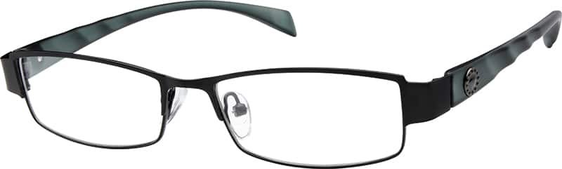 Black Rectangle Glasses #732121 | Zenni Optical