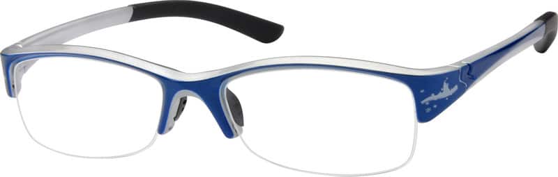 Blue Rectangle Glasses #741116 | Zenni Optical