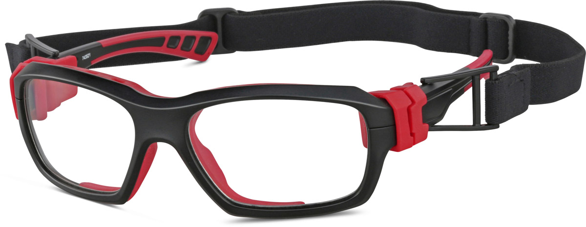 Bulls Black and Red Sport Protective Goggles #743521 | Zenni Optical