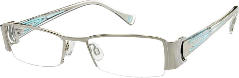 Silver Rectangle Glasses #758111 | Zenni Optical