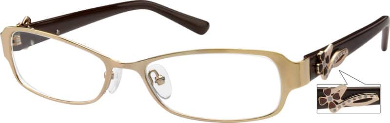 Gold Rectangle Glasses #760314 | Zenni Optical