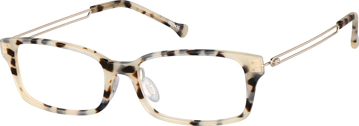 Ivory Tortoiseshell Rectangle Glasses #7828435 | Zenni Optical