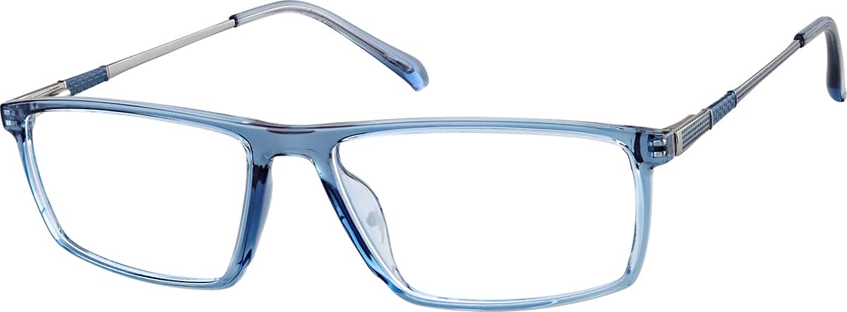 Blue Rectangle Glasses #7830816 | Zenni Optical