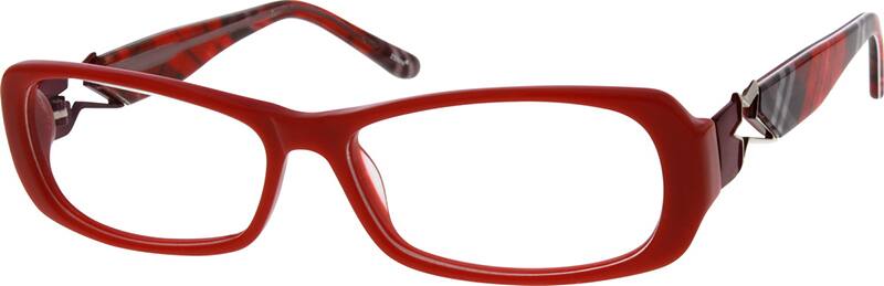 Red Rectangle Glasses #784218 | Zenni Optical