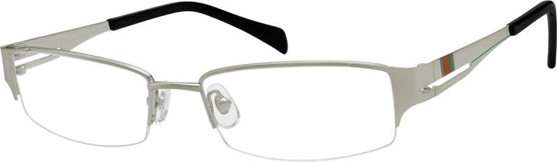 Silver Rectangle Glasses #790011 | Zenni Optical