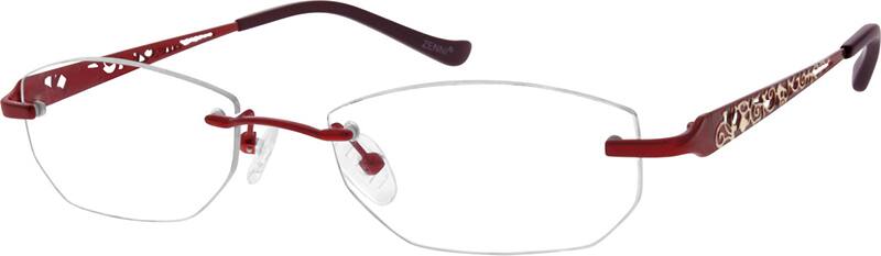 Red Rimless Glasses #798918 | Zenni Optical