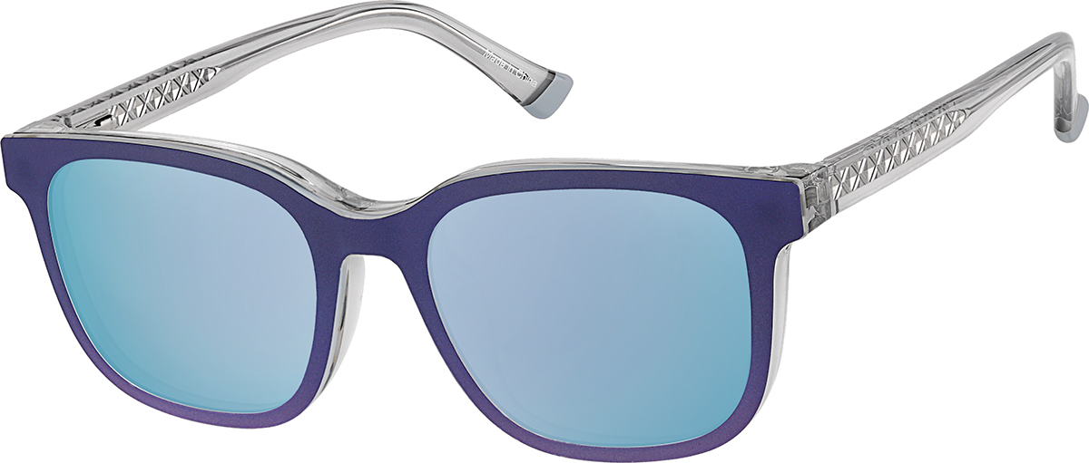 Gray Square Clip-on Sunglasses #99118012 | Zenni Optical