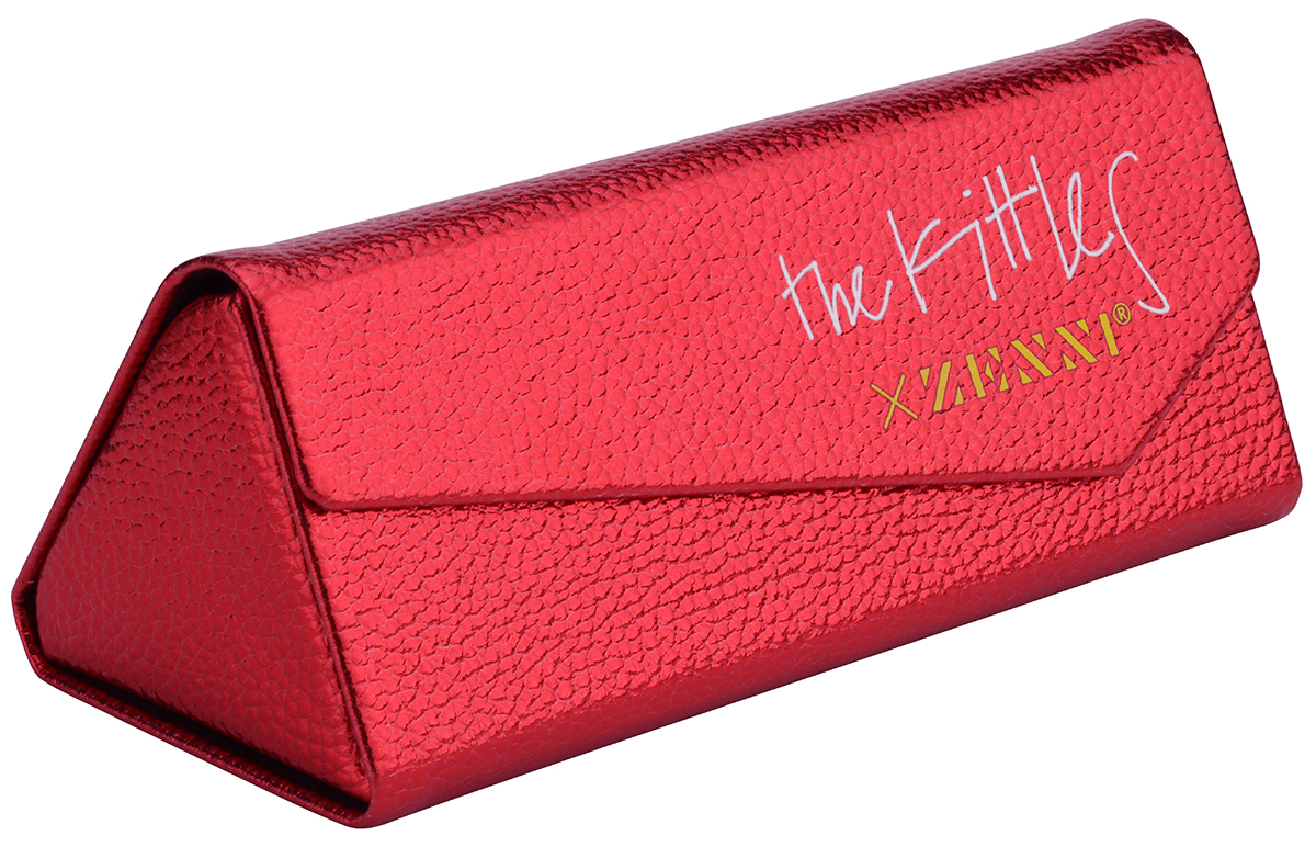 Red Metallic Kittles x Zenni Case & Cloth #A90101018 | Zenni Optical