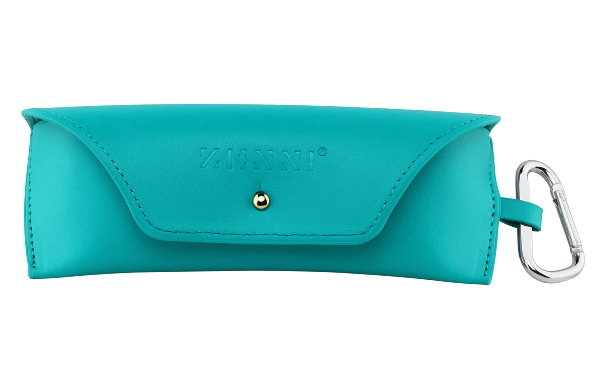 Zenni Teal Kids' Eyeglass Case with Carabiner #A90103424 | Zenni Optical
