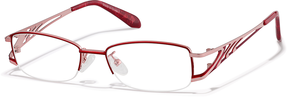 Red Rectangle Glasses #P167318 | Zenni Optical Canada