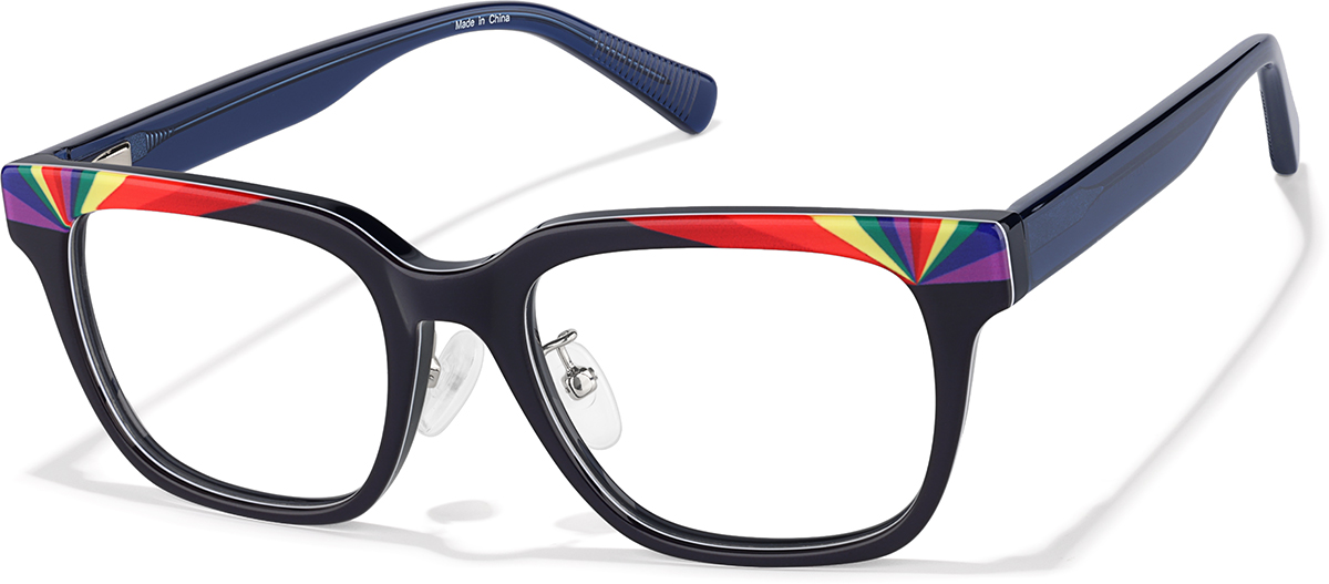 Rainbow Square Glasses #P4439916 | Zenni Optical