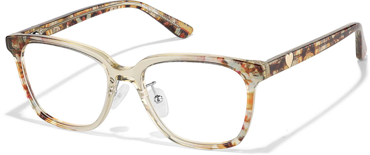 Sand Tortoiseshell Gradient Square Glasses #P4450215 | Zenni Optical