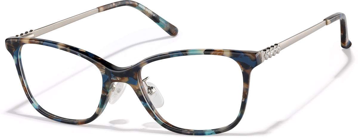 Blue Tortoiseshell Square Glasses #P7821216 | Zenni Optical