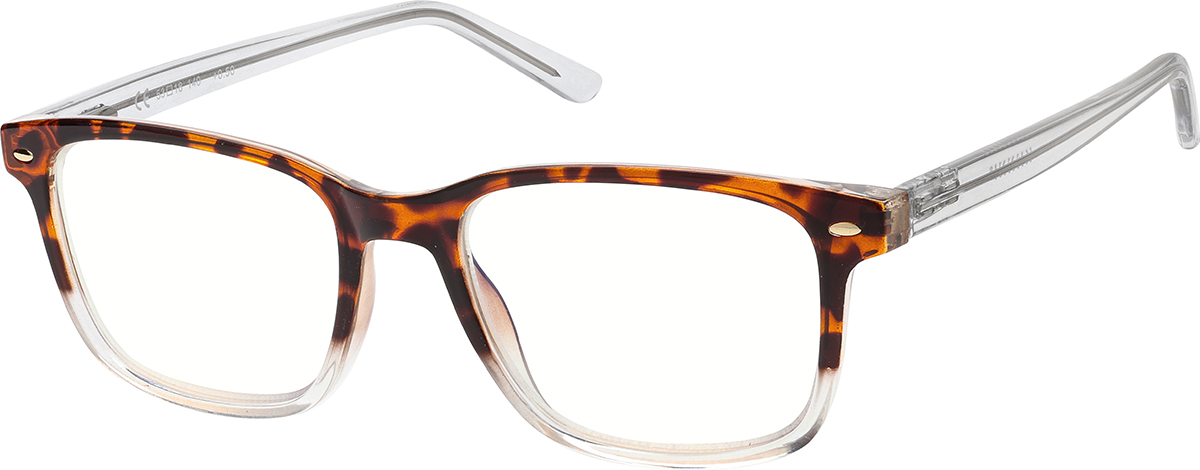 Tortoiseshell Rectangle Readers #R002625075 | Zenni Optical