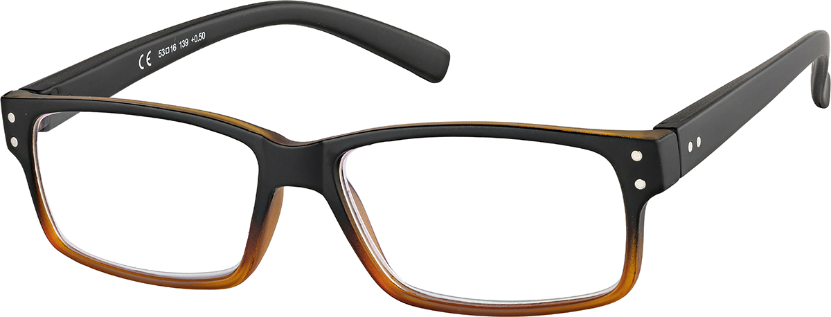 Black Rectangle Readers #R004221050 | Zenni Optical Canada