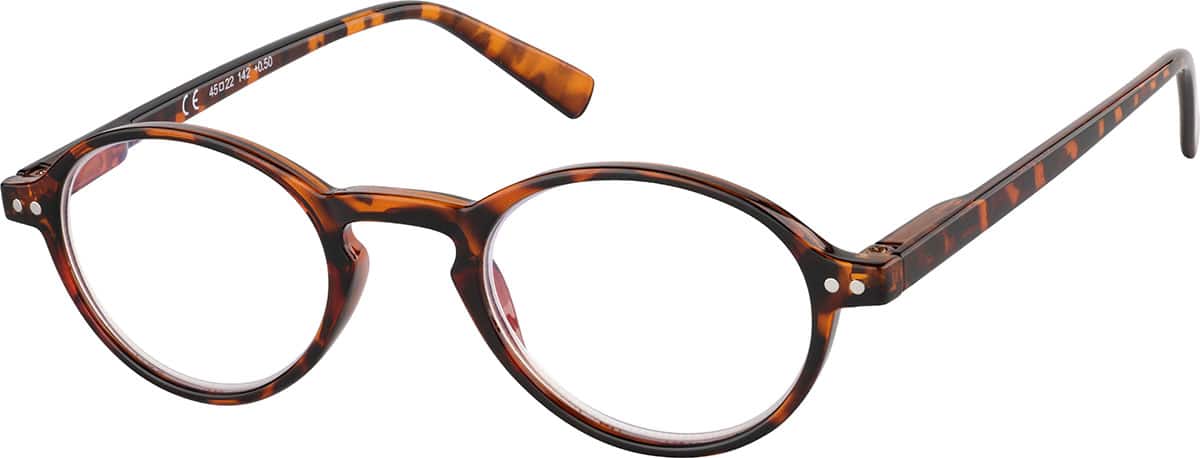 Tortoiseshell Round Readers #R004725250 | Zenni Optical