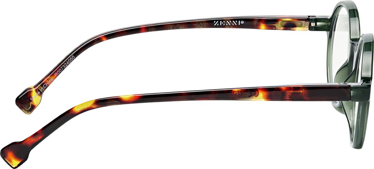 Green Round Reader #R007324050 | Zenni Optical Canada