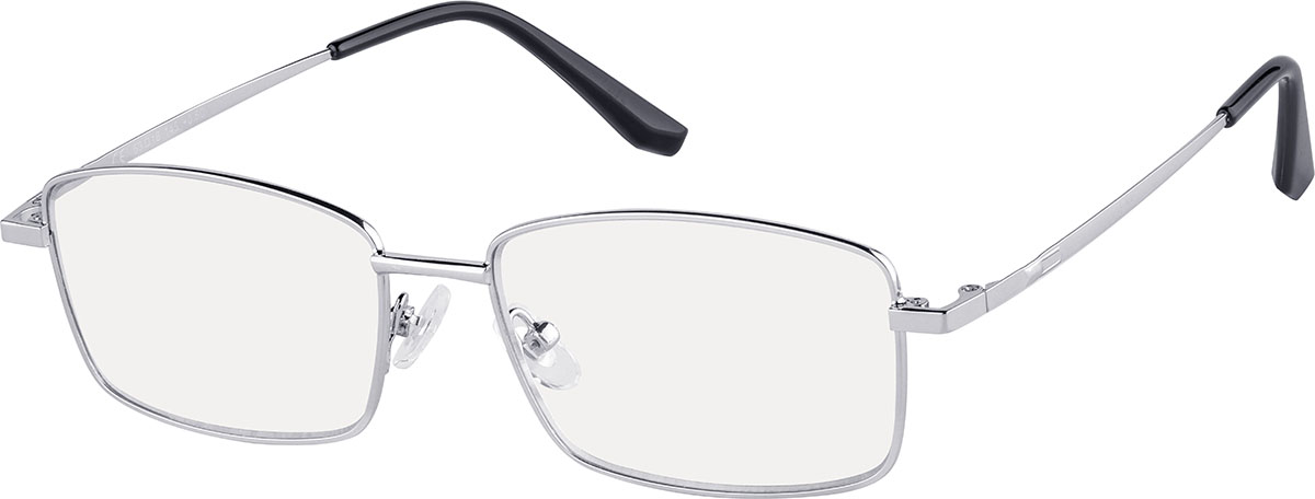 Silver Rectangle Readers #R008311050 | Zenni Optical
